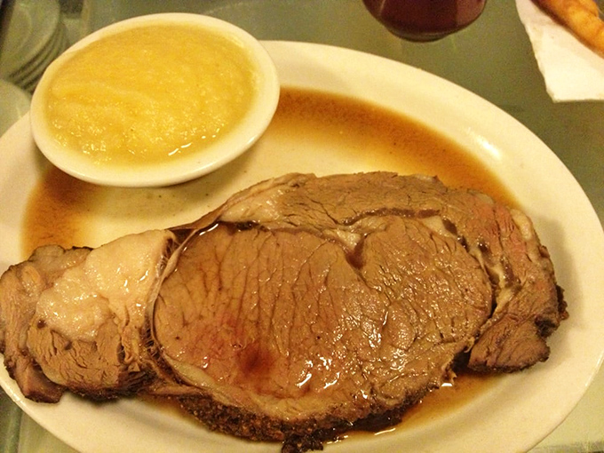 Prime rib that doesn't need a fancy steakhouse setting to shine—just a simple plate, rich au jus, and the kind of tenderness romance novels aspire to describe.