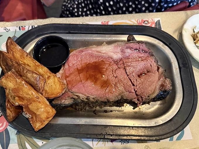 Prime rib this pink doesn't just happen by accident&mdash;it's the result of patience, skill, and a reverence for beef that borders on religious.