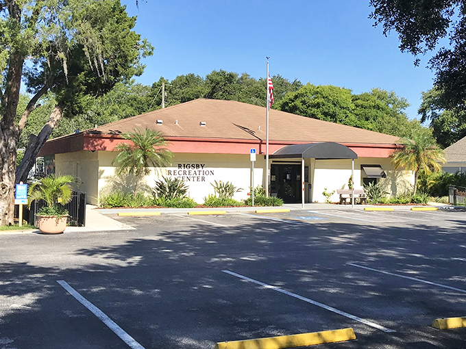 Rigsby Recreation Center stands ready for community gatherings under Florida's endless blue skies. Where neighborhood connections are forged through shared activities.