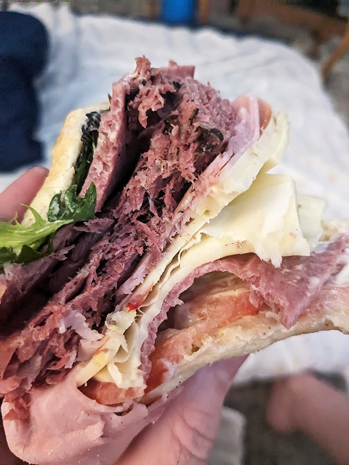 The roast beef sandwich doesn't just have layers&mdash;it has chapters, each one telling a different story of flavor and texture.