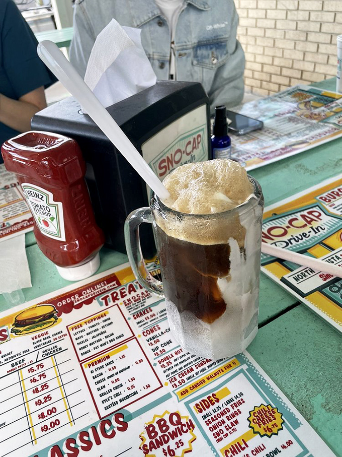 Root beer floats: proving that the best chemistry experiments end with a straw and a spoon.