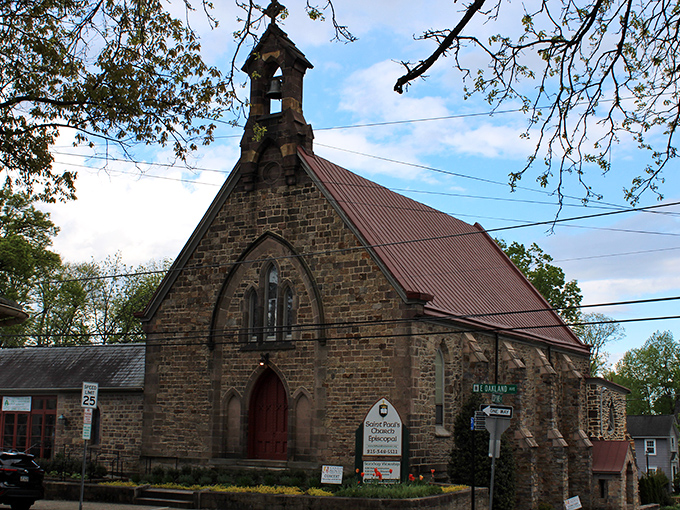 Saint Paul's Episcopal Church stands as a stone testament to faith and craftsmanship, its Gothic arches reaching skyward like medieval prayers.