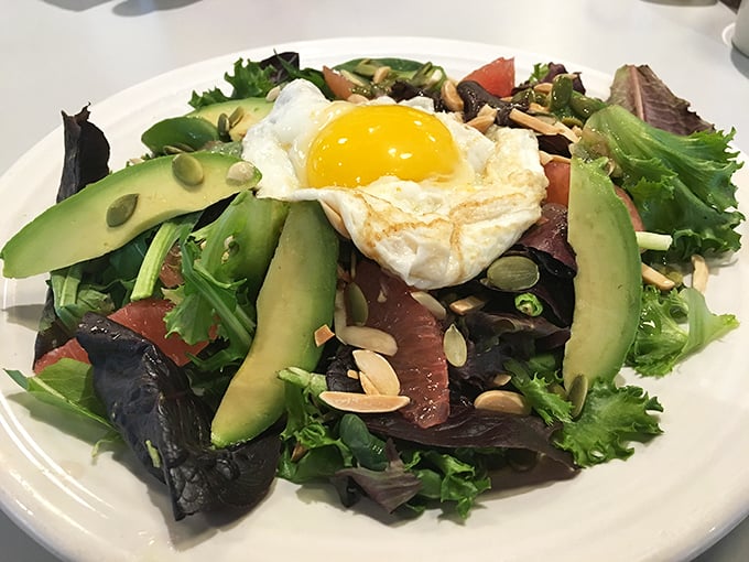 The Fresh Start Breakfast Salad proves that "healthy" and "delicious" aren't sworn enemies &ndash; that sunny egg is the crown jewel.