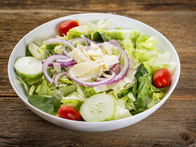 The house salad&mdash;that moment of green virtue before diving headfirst into a sea of delicious carbs.