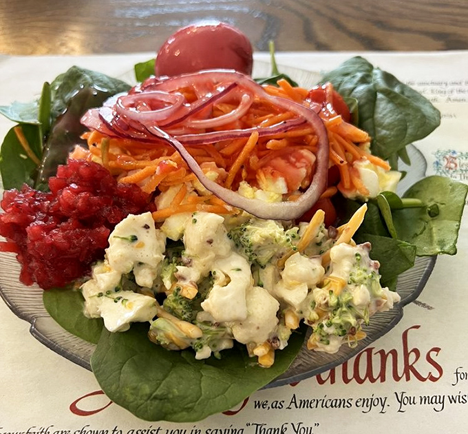 A salad bar colorful enough to make a rainbow jealous, with enough variety to satisfy even the pickiest eater.