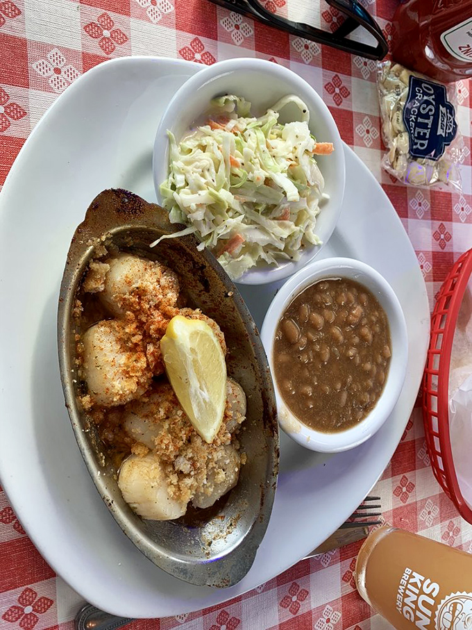 Perfectly seared scallops that could make Julia Child do a happy dance in seafood heaven.