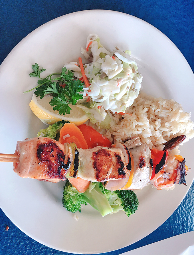 Seafood on a stick: proof that everything really is better when it's grilled and skewered with friends.