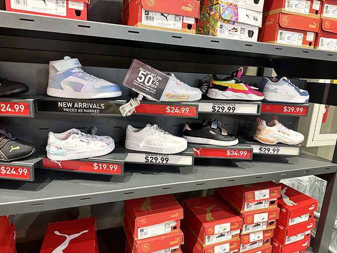 Sneaker nirvana at the Puma outlet. The only place where "I'll take all of them" seems like reasonable financial planning.