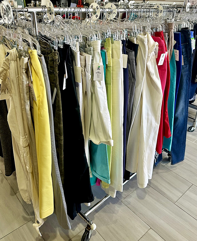 The rainbow of bottoms&mdash;from sunshine yellow to desert khaki&mdash;offers more options than a paint swatch at the hardware store.