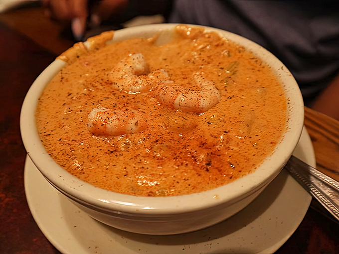 This shrimp bisque doesn't just warm your stomach&mdash;it hugs your soul with a velvety embrace that whispers, "Cancel your afternoon plans, nap time is coming."