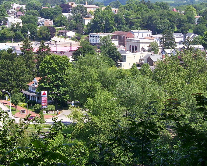 Saltsburg's skyline might not reach for the clouds, but what it lacks in height, it makes up for in charm and history.