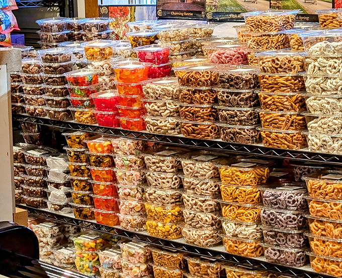 The snack selection rivals the cheese itself&mdash;because what's a road trip without provisions for the journey home?