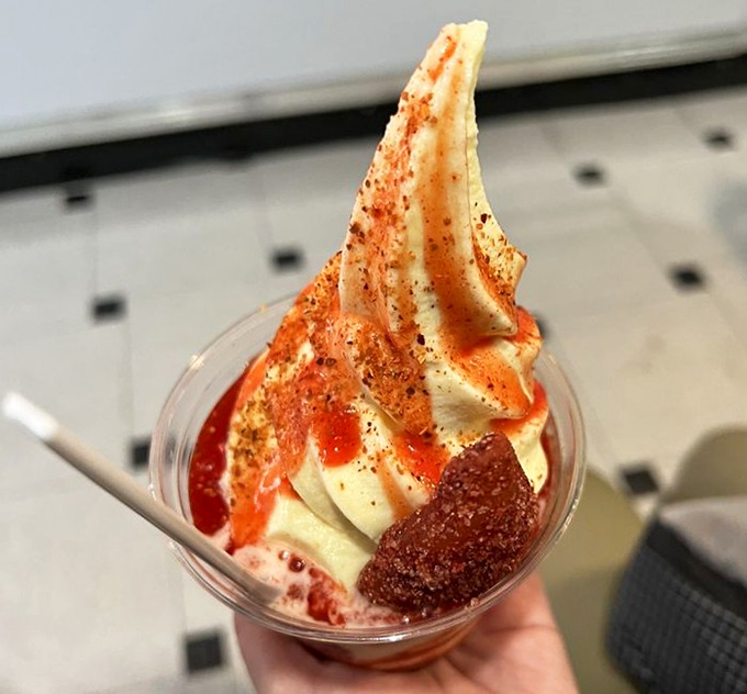 Simplicity elevated to an art form. This classic vanilla shake with its perfect dusting of spice proves sometimes the simplest pleasures are the most profound.