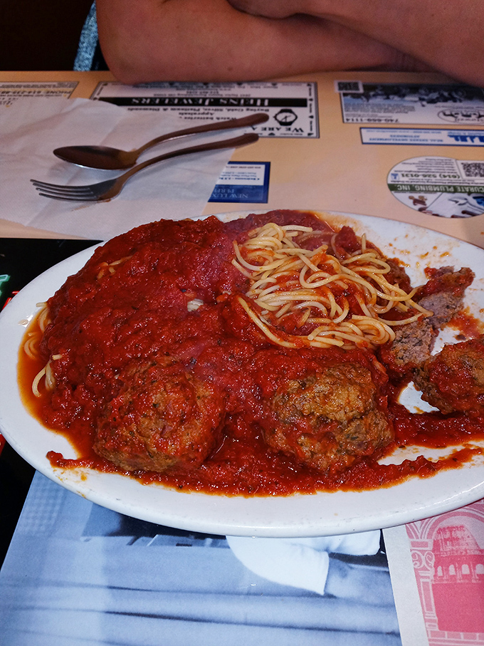 Spaghetti and meatballs that would make your Italian grandmother nod in approval. Those meatballs aren't just big&mdash;they're commitment-sized.