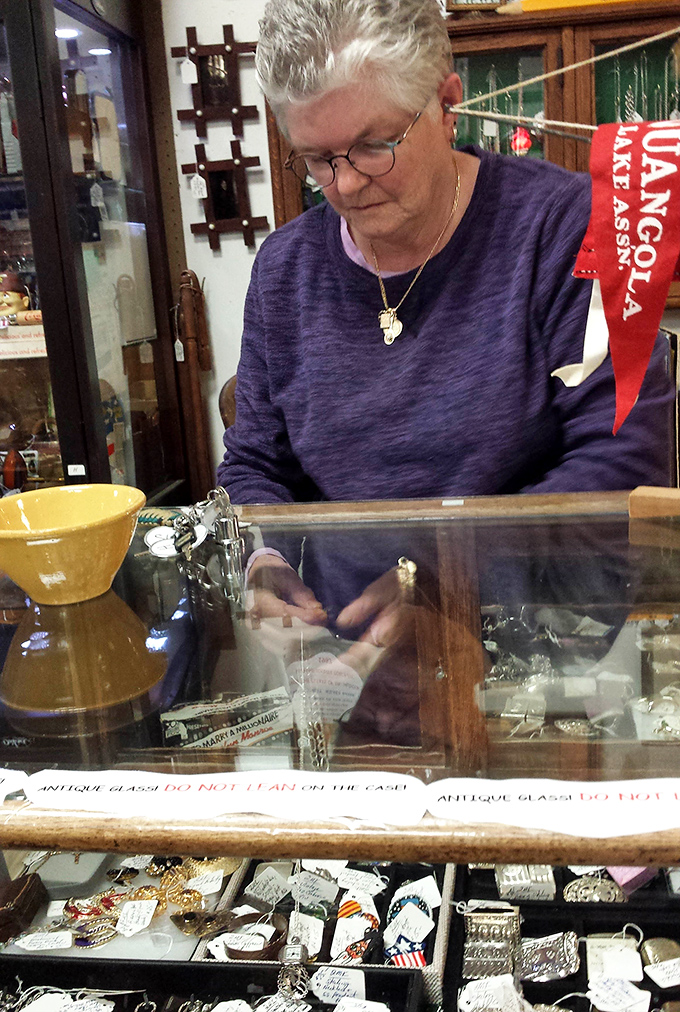 The true treasure of antique stores: knowledgeable staff who can tell you the story behind that brooch your grandmother once had but you never thought you'd see again.