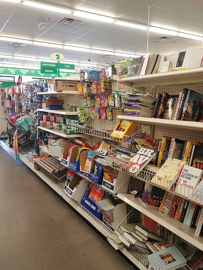 The stationery section rivals office supply stores at a fraction of the cost. Writers, teachers, and list-makers rejoice in this paper paradise.