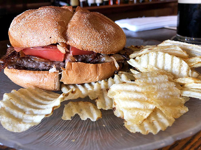 A sandwich so photogenic it deserves its own agent. Those wavy chips aren't just sides&mdash;they're supporting actors in a delicious drama. 