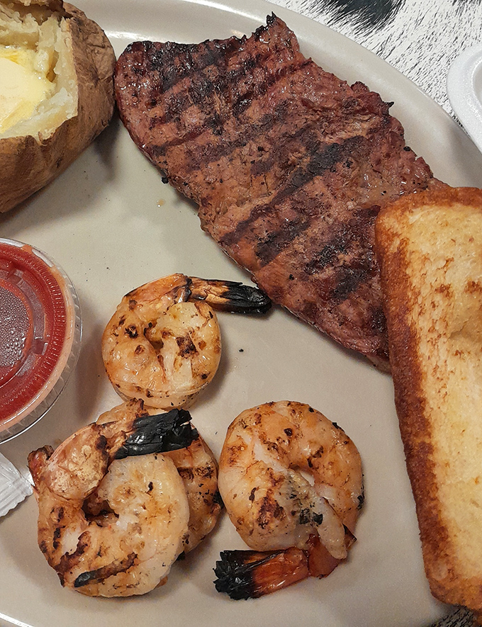 The classic surf and turf &ndash; where land meets sea on a plate that proves sometimes the best culinary partnerships are the most obvious ones.