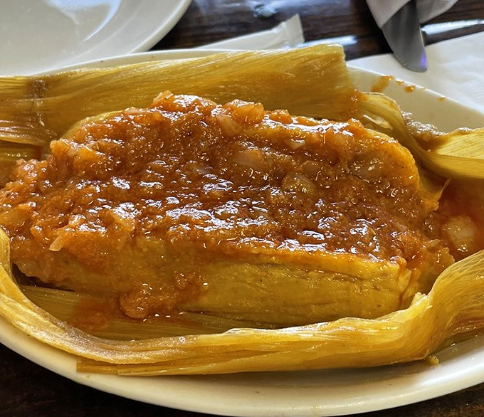 Not just any tamale&mdash;this is abuela-approved comfort wrapped in corn husks and topped with a sauce worth bottling.