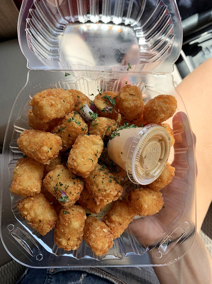 These aren't your cafeteria tater tots. Golden, crispy nuggets of potato perfection that somehow taste even better than your childhood memories.