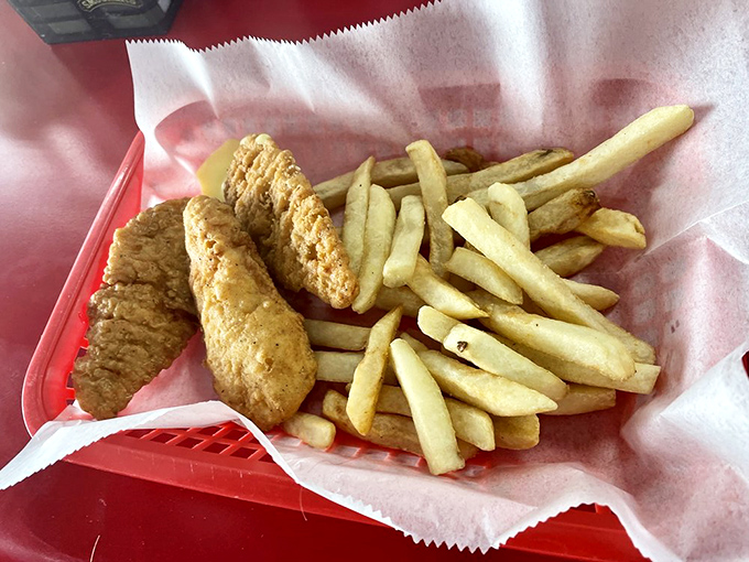 Golden chicken tenders and fries &ndash; simple food done right is like a good pair of jeans: reliable, satisfying, and always in style.