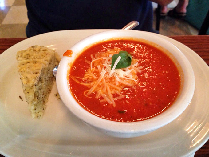 This tomato bisque isn't just soup&mdash;it's a warm hug in a bowl, with cheese adding that perfect note of indulgence.