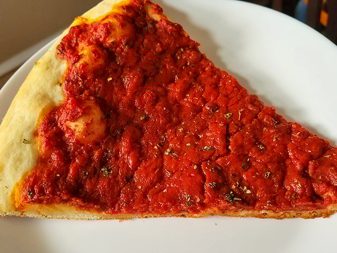 The tomato pie&mdash;sauce, crust, and a whisper of cheese&mdash;proves that sometimes the greatest pleasures come from the simplest combinations. 