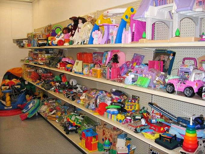 Toy Story come to life—minus the talking toys (we think). Childhood nostalgia meets modern bargains in this rainbow of playtime possibilities.