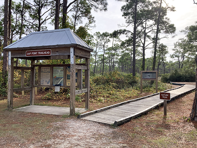 The Gap Point Trailhead&mdash;where adventures begin and cell phone reception ends. Your Instagram followers can wait; nature can't.