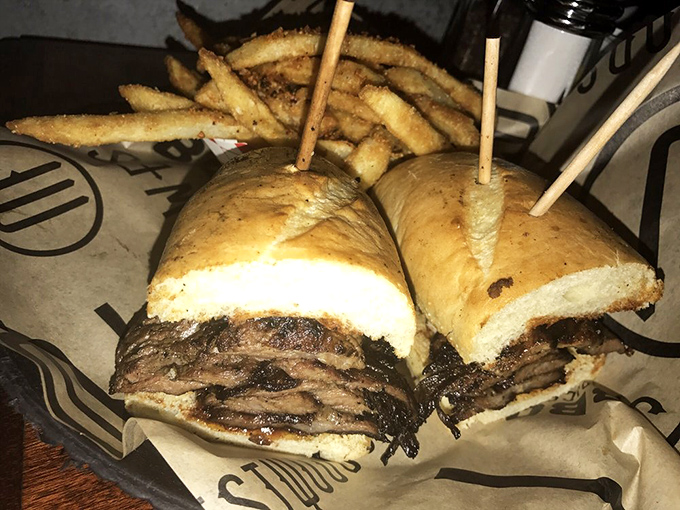 The tri-tip sandwich&mdash;California's contribution to barbecue greatness&mdash;sliced thin, piled high, and ready to ruin all other sandwiches for you forever.