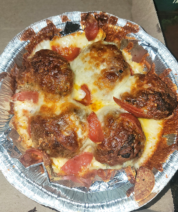 Meatballs that look like they're auditioning for an Italian opera—dramatic, robust, and guaranteed to steal the show.