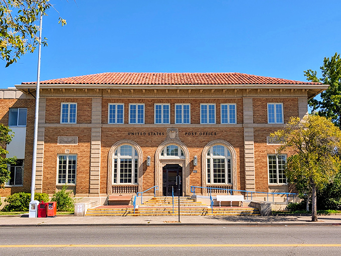 Even the Post Office in Red Bluff has architectural swagger, making mailing packages feel like a scene from a period drama.