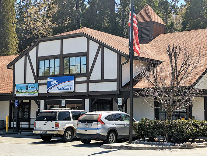 Even the post office embraces Lake Arrowhead's signature Tudor style&mdash;possibly the only place where mailing a postcard is part of the vacation experience.