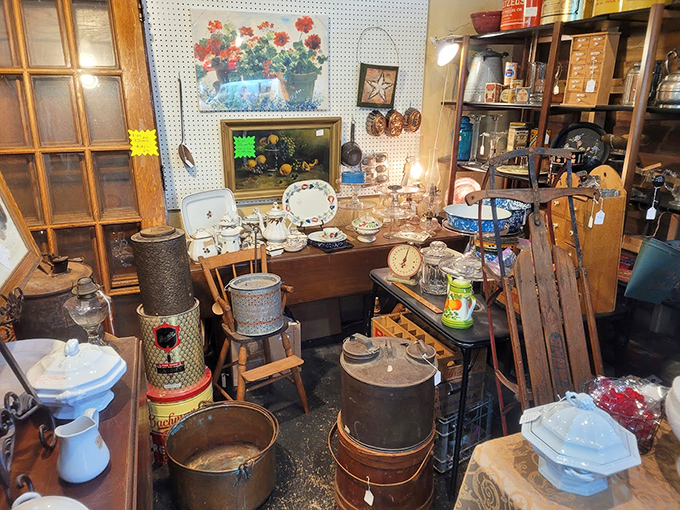 From religious figurines to garden decor, this booth proves one person's "what on earth is that?" is another's "I've been looking everywhere!"