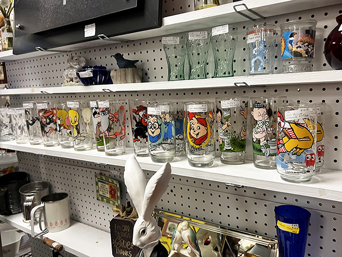 Nostalgia in liquid form &ndash; these cartoon character glasses probably held chocolate milk for kids who are now contemplating retirement.