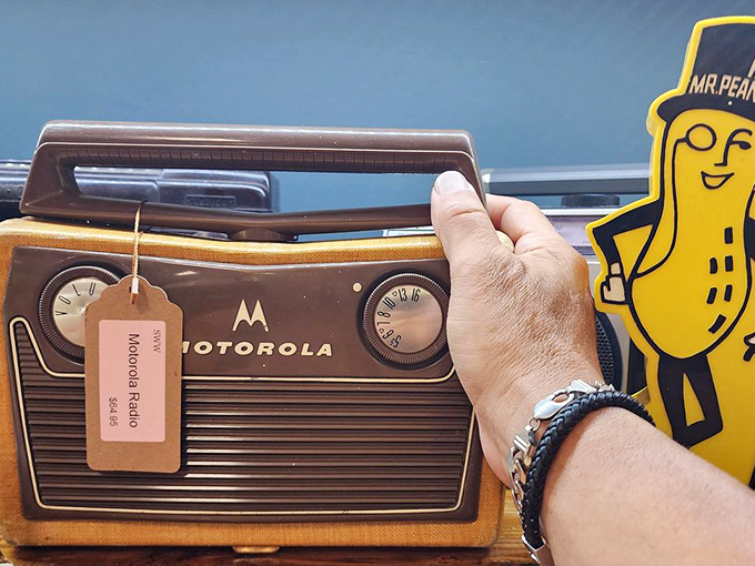This vintage Motorola radio probably announced the moon landing or played Beatles hits when they were still topping the charts.
