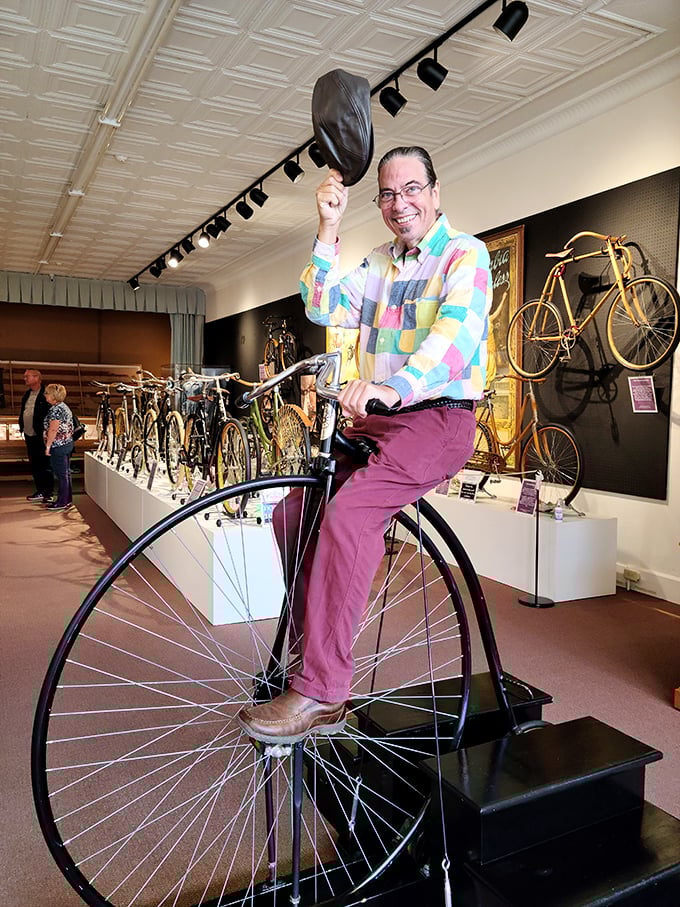 The high-wheeler experience: part history lesson, part thrill ride, all mustache-twirling adventure. Mounting these beasts required the grace of a gymnast and the courage of a daredevil.