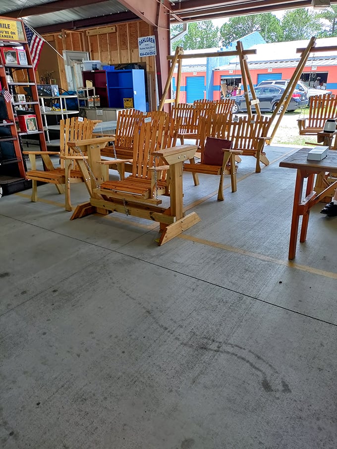 Handcrafted wooden Adirondack chairs and gliders tell stories of craftsmanship in a world increasingly dominated by disposable furniture.