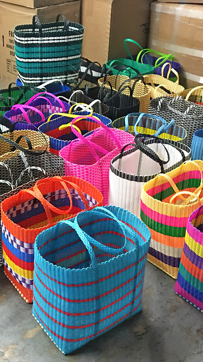 These woven bags aren't just carrying devices; they're portable art pieces waiting to accompany you on your next farmers market adventure.