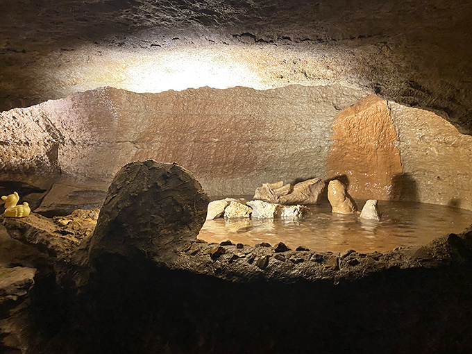 This underground pool has been collecting drips for longer than humans have been writing stories. Talk about the ultimate water feature!