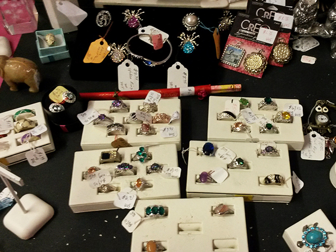 Jewelry displays that make magpies of us all&mdash;sparkly treasures at every price point, from costume curiosities to hidden gemstone bargains.