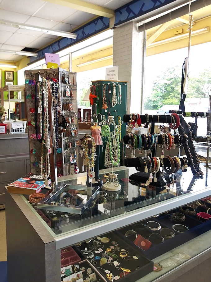 The jewelry counter gleams with possibility &ndash; one person's forgotten accessory becomes another's statement piece, proving costume jewelry never truly goes out of style.