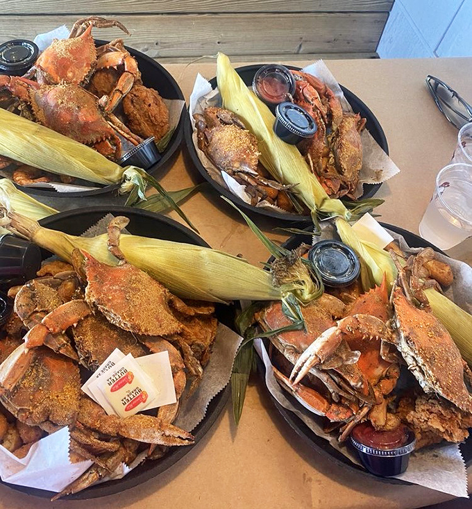 The holy grail of Maryland dining: all-you-can-eat blue crabs with corn on the cob. Not just a meal, but a full-contact sport requiring mallets and patience.