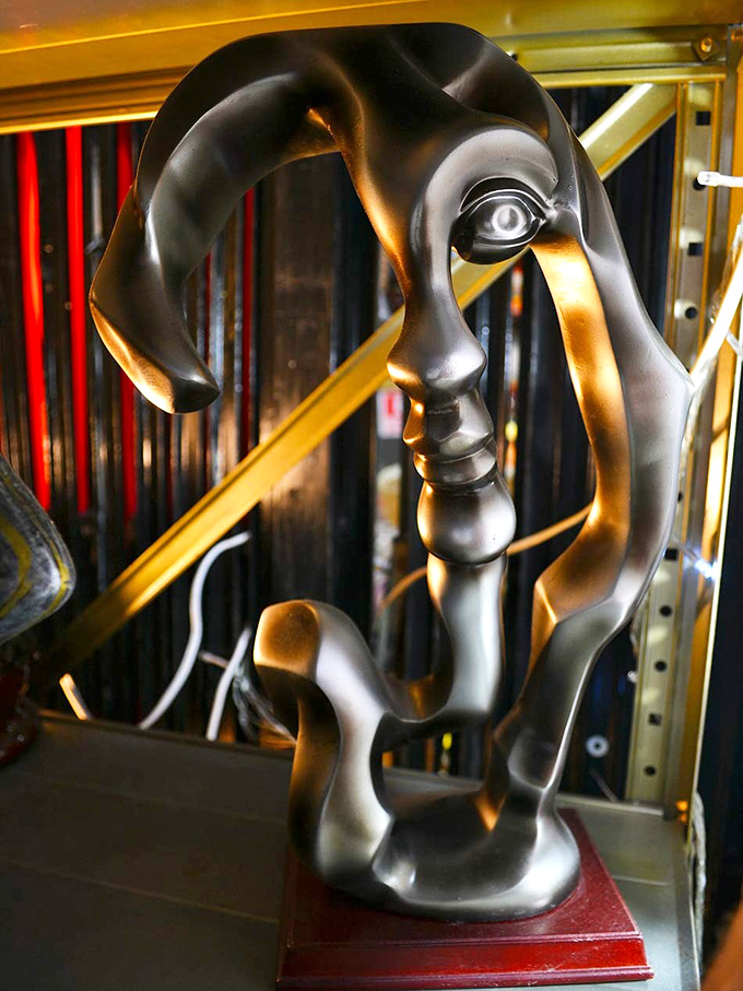 Abstract art that challenges and delights. This sculptural piece would be at home in a gallery, yet here it is, waiting to transform someone's living room.