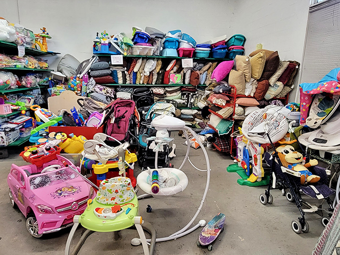 The baby gear bonanza&mdash;where that $300 baby swing your grandchild used twice finds its third, fourth, and fifth families.
