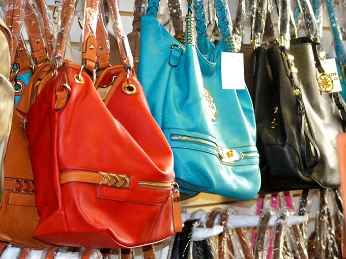 Handbags in tropical hues that practically scream "Florida vacation" without saying a word about mouse ears.
