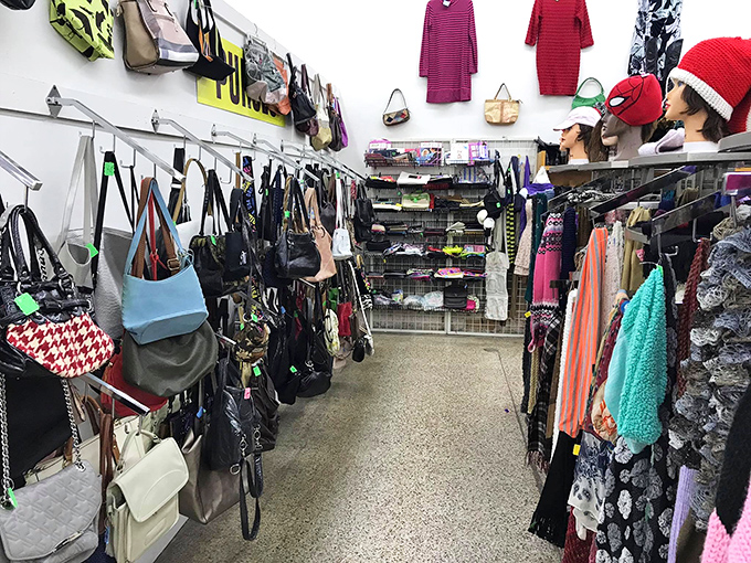 Handbag paradise! From practical totes to evening clutches, each with previous lives and ready for new adventures on your arm.