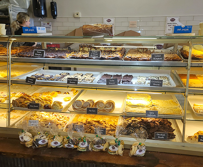 The display case at Fritz's is like the Louvre of baked goods&mdash;each shelf a different gallery of buttery masterpieces waiting for their moment.