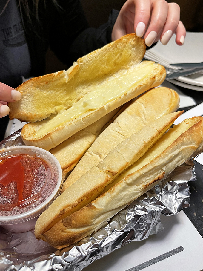 Cheese sticks that actually deliver on their gooey promise&mdash;stretchy, buttery, and ready to be dunked in that little cup of marinara like Olympic divers.