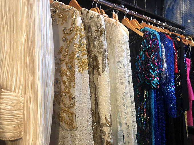 Sequins and beads that have seen more dance floors than John Travolta &ndash; each one still sparkling.